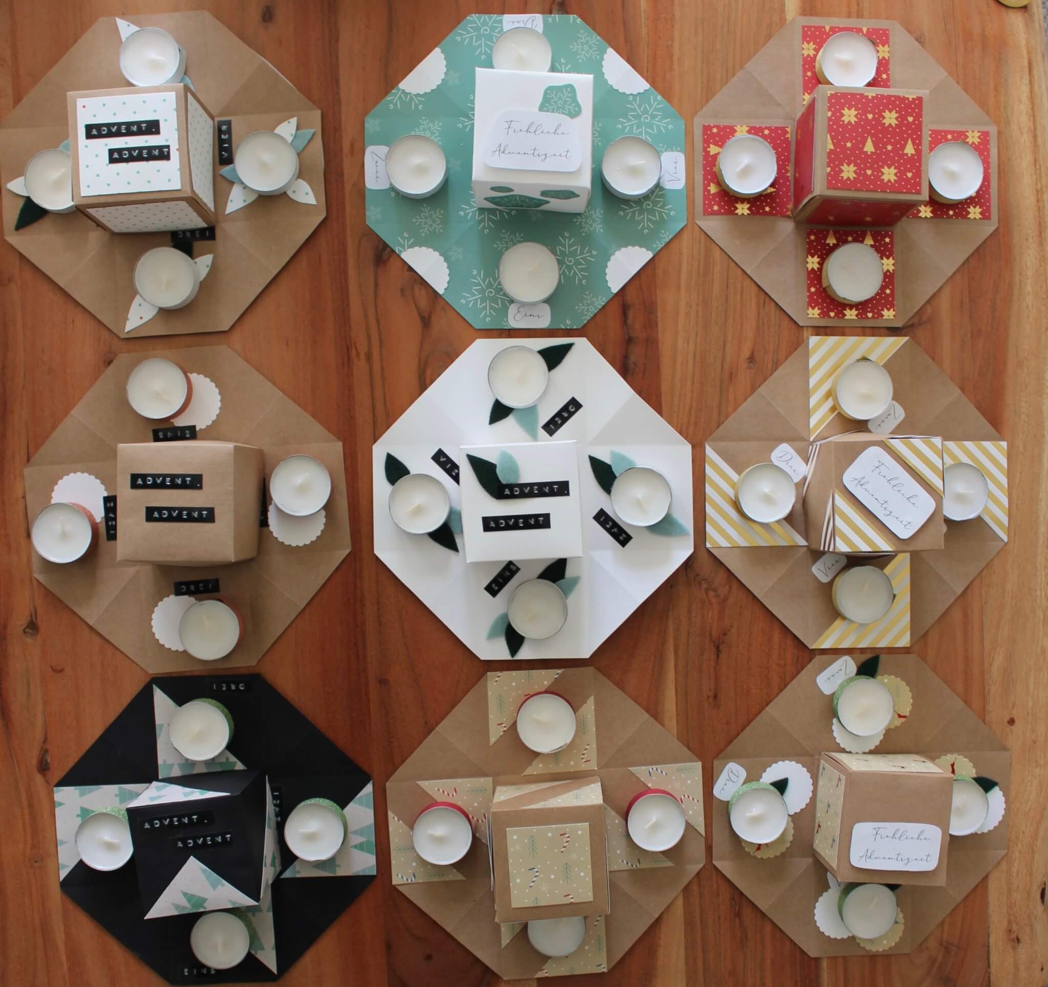 DIY Adventskranz aus Papier zum Verschenken - oh-mein-jott.de