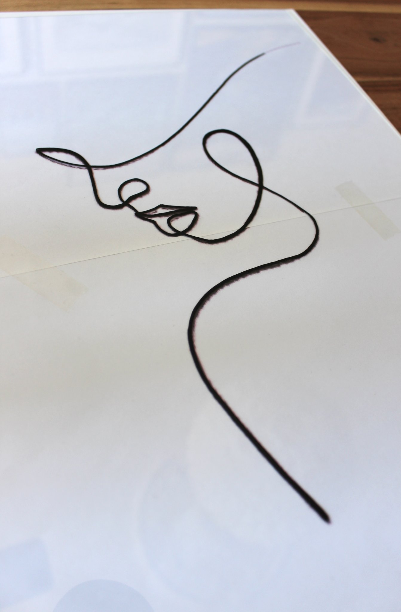 DIY One Line Art Bild - oh-mein-jott.de