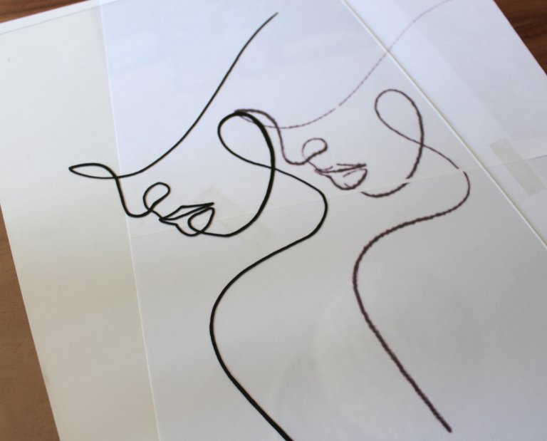 DIY One Line Art Bild - oh-mein-jott.de