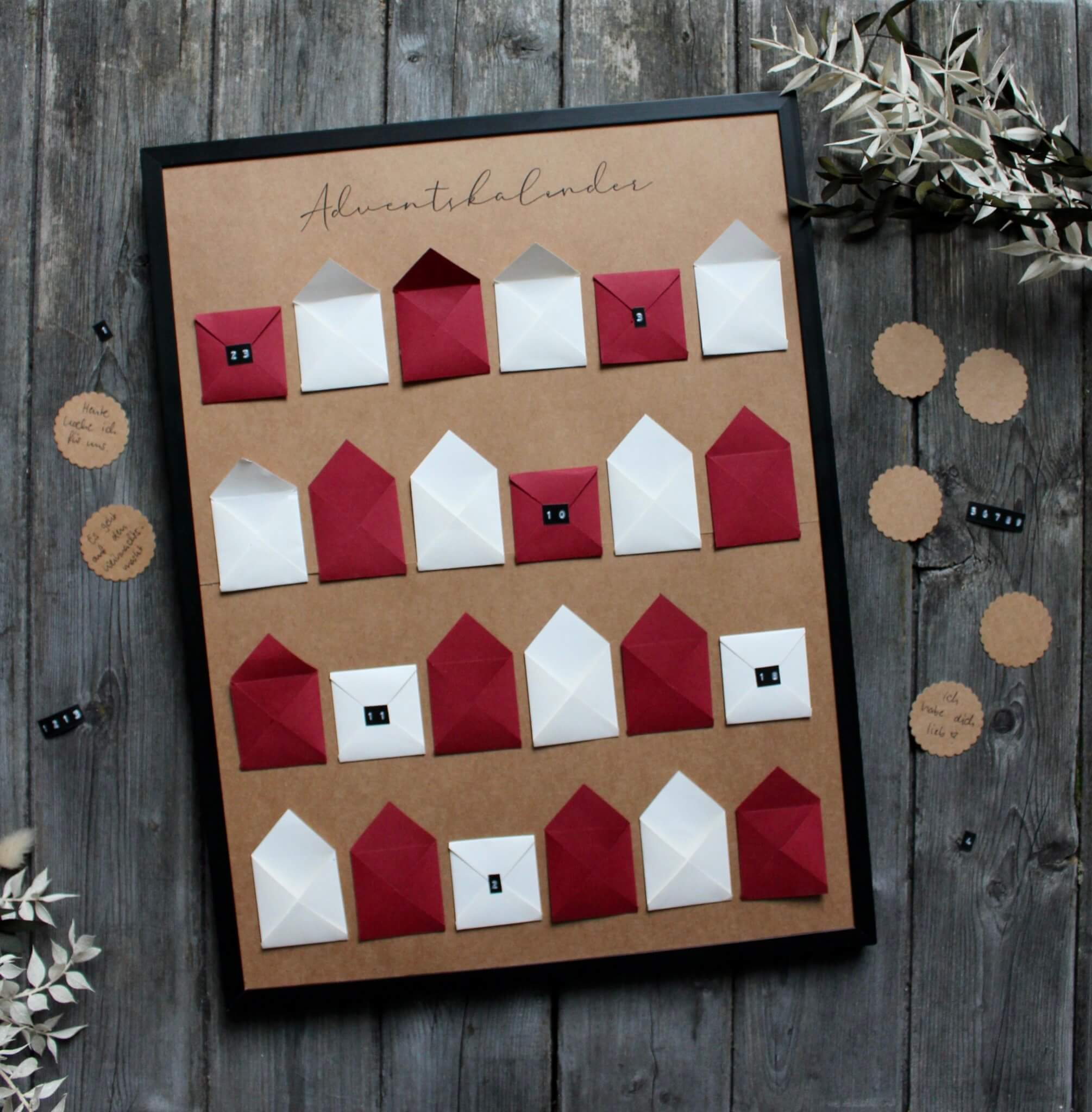 Verwunderlich Adventskalender Aus Papier Basteln Fotos